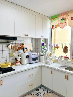 China Wooden Furniture PVC Door Panel Economic Wood Wall Wholesale Kitchen Cabinet for sale