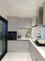 China Modern Plywood Cupboard Completed Cabinet Set With Islands Custom Kitchen for sale