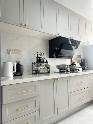 China Direct Manufacturer Ready Made Finished Aluminum Glass Door Kitchen Cabinet for sale