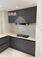 China Residence Kitchen Wall Cabinet Full Sets Design Modern Customized With Seating for sale