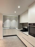 China High End Melamine Kitchen Cabinet With Island Custom Cabinets for sale