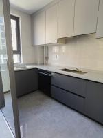 China Grain Modern Kitchen Cabinet Handleless Furniture Cabinetry With Linear Shape for sale