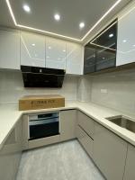 China American Style U Shaped Contemporary Melamine Recessed Door Panel Kitchen Cabinet for sale
