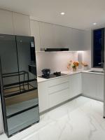 China American Style U Shaped Contemporary Melamine Recessed Door Panel Kitchen Cabinet for sale