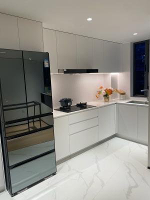 China American Style U Shaped Contemporary Melamine Recessed Door Panel Kitchen Cabinet for sale