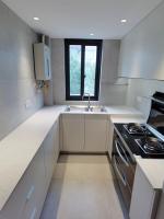 China HPL Laminated Finished Wooden Kitchen Cabinetry For Dining Room Decoration for sale