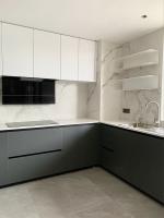 China HPL Laminated Finished Wooden Kitchen Cabinetry For Dining Room Decoration for sale