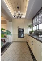 China Lacquer Cupboard Wood Veneer Finished Kitchen Cabinet With Island for sale