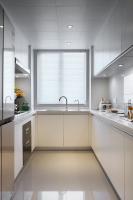 China Manufacturer Apartment Wood Grain Modular Kitchen Cabinet Luxury Furniture for sale
