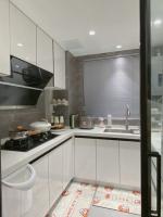 China Laminate PVC Finish Customized Modern Design Kitchen Cabinets For Home for sale