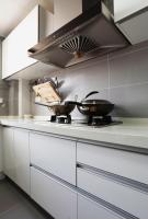 China Accessories Drawer Slide Kitchen Cabinet Melamine PET For Apartment Residence for sale