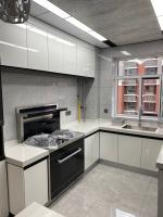 China Modular Cabinets Melamine Marble Counptertop Furniture Kitchen Cabinets for sale