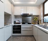 China Kitchen Furniture Wooden Grain Laminates Modern Kitchen Cabinets With Island for sale