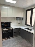 China Modern Kitchen Cupboard Melamine Kitchen White Lacquer Chinese Furniture for sale