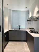 China Anti-Scratch Lacquered Hygienic Particle Board Kitchen Cabinet for sale