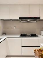 China Anti-Scratch Lacquered Hygienic Particle Board Kitchen Cabinet for sale