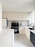 China Modern Concise Style Custom Furniture Melamine Unit Kitchen Cabinets With Sink for sale