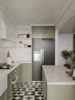 China Graphic Design 3D Model Design Modern Cabinet Wooden Kitchen Cabinets for sale
