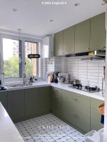 China Graphic Design 3D Model Design Modern Cabinet Wooden Kitchen Cabinets for sale