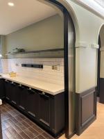 China Vintage Corner Modular Lacquer Kitchen With Island Furniture Cabinet for sale