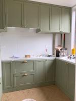 China Vintage Corner Modular Lacquer Kitchen With Island Furniture Cabinet for sale