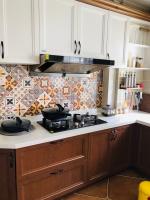 China Vintage Corner Modular Lacquer Kitchen With Island Furniture Cabinet for sale