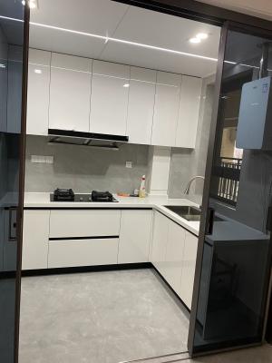 China Standard Customized Plywood Export Packing Kitchen Cabinets For Hotel for sale