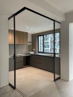 China Standard Customized Plywood Export Packing Kitchen Cabinets For Hotel for sale