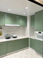 China Modular Cuisine Equipment Hutch Flat Pack Storage Home Kitchen Cabinets for sale