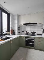 China Modern Modular Lacquer Simple Design Shaker Customized Kitchen Cabinets for sale