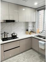 China Modular Kitchen Cabinet Design With Rta Lacquer Finish For Residence for sale