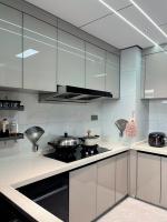 China Plywood Door Material Modern Commercial Furniture Ready Made Kitchen Cabinets for sale