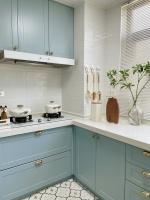 China Contemporary L-Shape Medium Kitchen Shaker Cabinets Modular Customized Furniture for sale