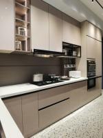 China Modern U-Shape Kitchen With Small Island Shaker Cabinets Custom Kitchen Cabinet for sale