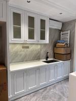China Customized Matte Lacquer Finish Melamine Plywood Design Kitchen Cabinet for sale