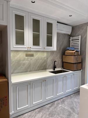 China Customized Matte Lacquer Finish Melamine Plywood Design Kitchen Cabinet for sale