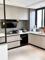 China Lacquer Cupboard Customized Own Design Modern Kitchen Plywood Wooden Cabinet for sale