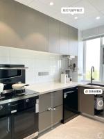 China 18mm MDF Shaker Style Kitchen Cabinets for Residence and Hotel for sale