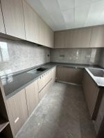 China Custom Modern Kitchen Cabinet with Anti-Fingerprint Pet Film for sale
