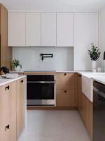 China Custom Shaker Style Particle Board Kitchen Cabinets in Vibrant Colors for sale