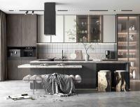 China Modern Kitchen Cabinet with Anti-Scratch Textured Surface for sale
