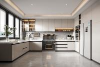 China Modern Kitchen Cabinet with Anti-Scratch Textured Surface for sale
