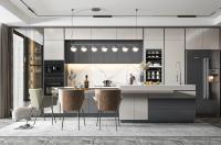 China Modern Kitchen Cabinet with Anti-Scratch Textured Surface for sale