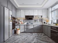 China U-Shaped Kitchen Cabinet with High Gloss Matte Finish for sale