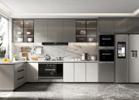 China U-Shaped Kitchen Cabinet with High Gloss Matte Finish for sale