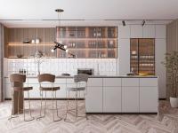 China Customized Kitchen Cabinet with Quartz Granite Marble Countertop for sale