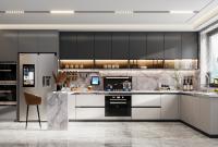 China Residence/Apartment/Hotel Water Proof Cabinet Melamine Kitchen Cabinet for sale