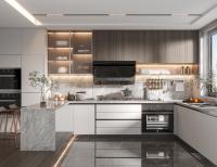 China Luxury Modern Melamine Furniture Custom Wood Kitchen Cabinet For Home for sale
