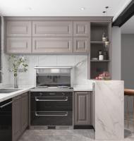 China Custom Kitchen Cabinet Modern Modular Built-In Wood Cupboard For Home for sale