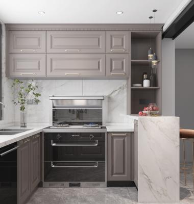 China Custom Kitchen Cabinet Modern Modular Built-In Wood Cupboard For Home for sale